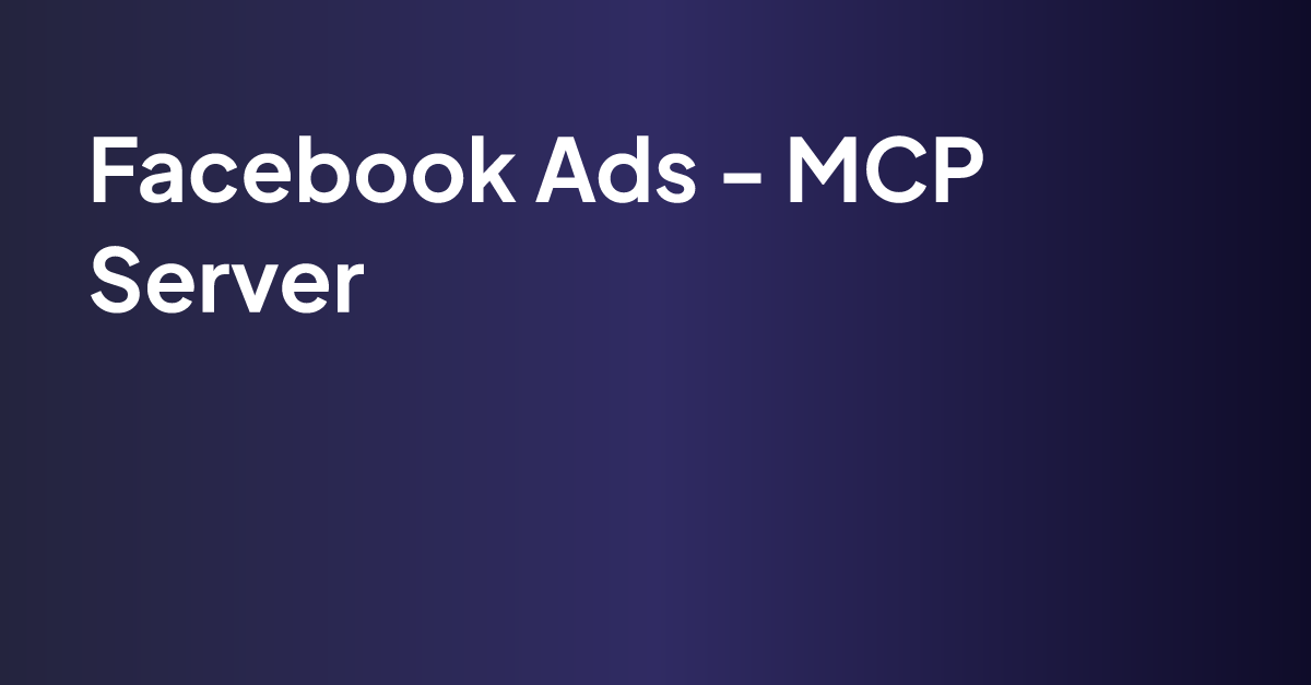 Facebook Ads - MCP Server